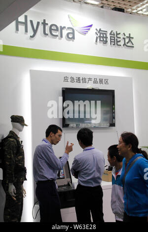 --FILE--People visit the stand of CASIC (China Aerospace Science and ...