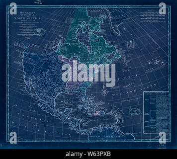 Bowles's new pocket map of North America, 1766 by Delarochette L ...