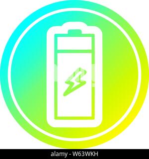 battery circular icon with cool gradient finish Stock Vector Image ...