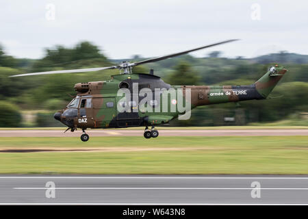 French Army Aerospatiale SA330B Puma helicopter at flying in France ...