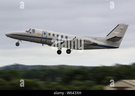 Spanish Air Force Cessna Citation V VIP transport jet plane landing ...