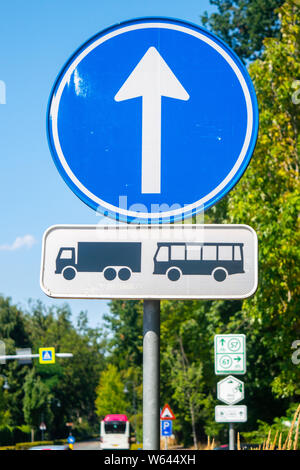 Road Safety Signs Board for Trucks and Cars Stock Photo - Alamy