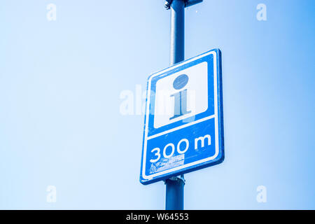 Dutch traffic sign: information over 300 meters Stock Photo - Alamy
