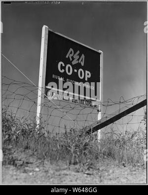 Coosa Valley, Alabama. REA sign along state highway; Scope and content ...