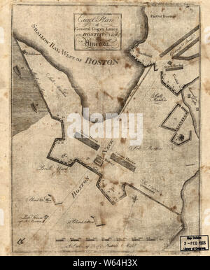 Exact plan of General Gage's lines on Boston Neck in America ...