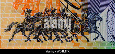 A detail on Australia's 100 dollar note shows the signature of General ...