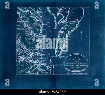 Map of the maritime parts of Virginia Stock Photo - Alamy