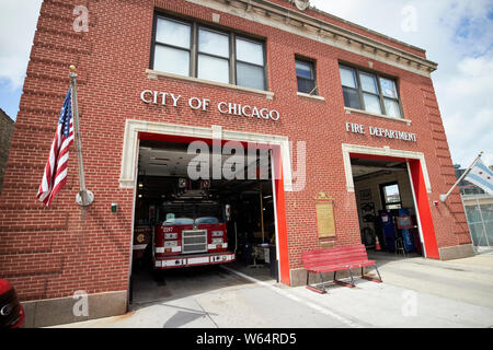 City of Chicago Fire Department station and crew in Chinatown Chicago ...