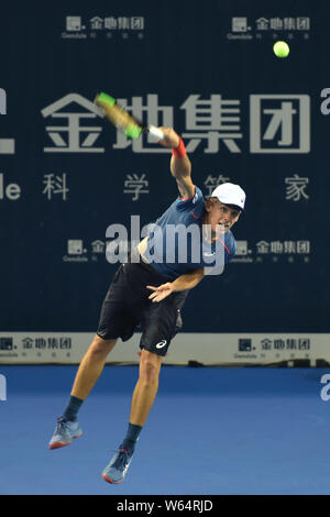 Alex De Minaur of Australia during a practice session on day eleven of ...