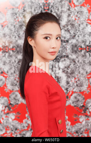 Chinese actress Pan Sookie or Pan Shiqi poses for portrait photos ...