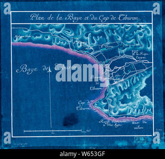 Plan de la baye et du cap de Tiburon. Plan of the bay and Cape Stock ...