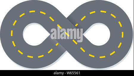 Infinity road loop icon. Infinity symbol. Figure 8 Traffic Loop. Race ...