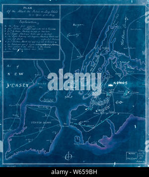 Plan of the attack the rebels on Long Island, by an officer of the Army ...