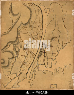Plan of the country at and in the vicinity of Forts Lee and ...