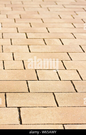 new sidewalk made of concrete interlocking paving blocks Stock Photo ...