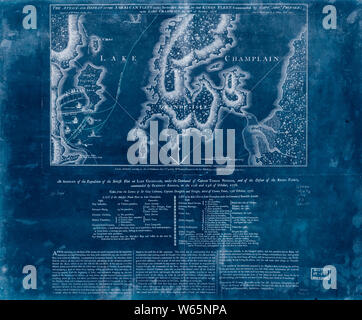 The attack and defeat of the American fleet under Benedict Arnold, by ...