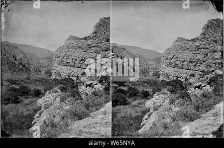 Green River. Beehive Point on right middle. Photo by Beaman, 1871. Old ...