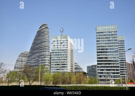--File--View of the Daimler Tower where Mercedes-Benz (China) Ltd. is ...