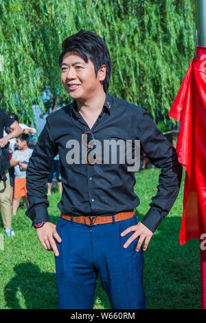 Chinese pianist Lang Lang attends the second Shenyang Lang Lang ...