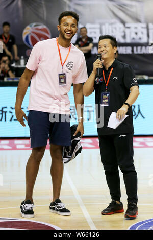 American basketball player Kyle Anderson of Memphis Grizzlies, right ...