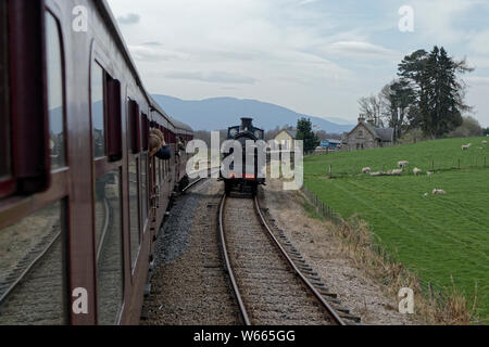 Caledonian Railway 812 Class 0-6-0 No 828 Steam Locomotive travelling ...