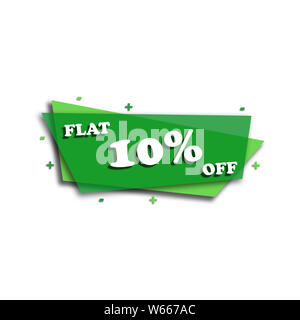 SPECIAL OFFER FLAT 10% OFF - PROMOTION LABEL Stock Photo - Alamy