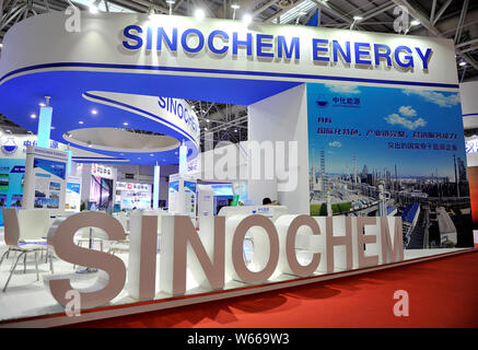 --FILE--View of the stand of Sinochem Group during an exhibition in ...