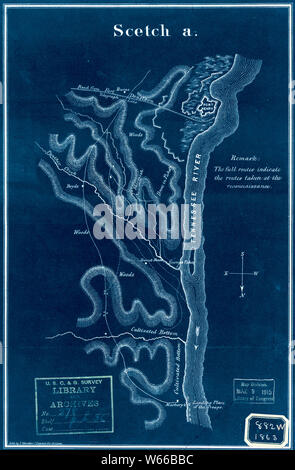 Map of Fort Henry, Tennessee, and environs Stock Photo - Alamy