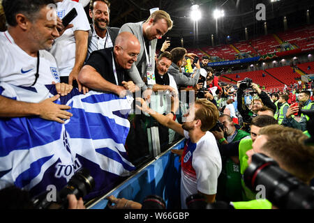 Harry Kane of England celebrates after scoring a goal during the FIFA ...