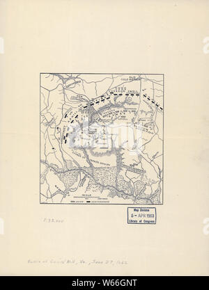 Map of the battle-field of Gaines's Mill, showing approximately the ...