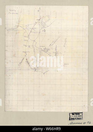 [Map of the environs of Olley Creek near Marietta, Georgia, July? 1864 ...