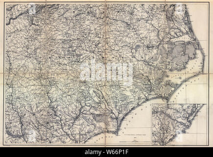 Civil War Maps 2150 North Carolina with adjacent parts of Virginia and ...