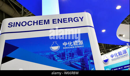--FILE--View of the stand of Sinochem Group during an exhibition in ...