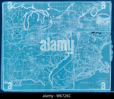 Complete railway map designed and engraved from the original maps ...