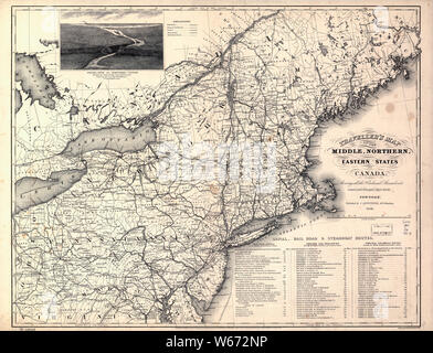 Traveller's map of the middle, northern, eastern states and Canada ...