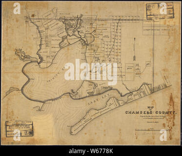 Map of Chambers in Texas Stock Photo - Alamy