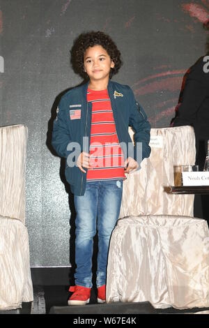 American child star Noah Cottrell attends a press conference for new ...