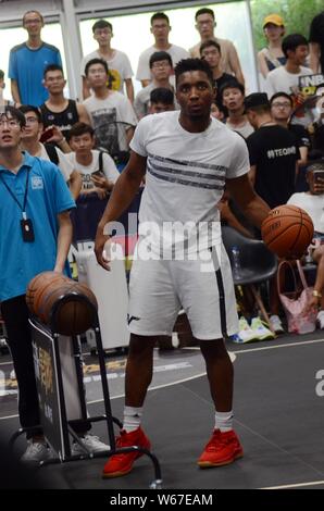 NBA star Donovan Mitchell attends the "King of Amateur" game in ...