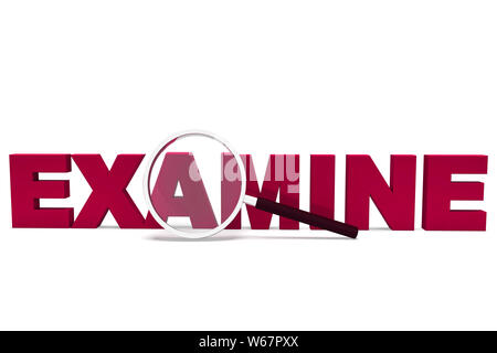 Examine or study concept icon meaning evaluating or taking a look at ...