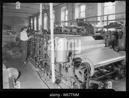 Paterson, New Jersey - Textiles. [Man working at machines.] Stock Photo ...