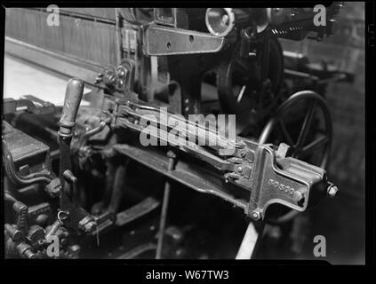 Paterson, New Jersey - Textiles. Close-up of shuttle box, March 1937 ...
