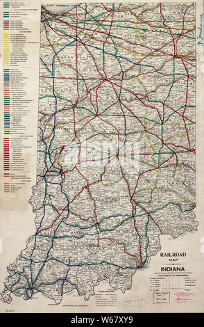 0114 Railroad Maps Railroad map of Indiana Inverted Rebuild and Repair ...