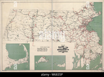 1899 Map of the electric railways of the state of Massachusetts ...