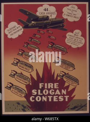 SLOGANS MUST DEAL WITH FIRE PREVENTION. FIRE SLOGAN CONTEST Stock Photo ...