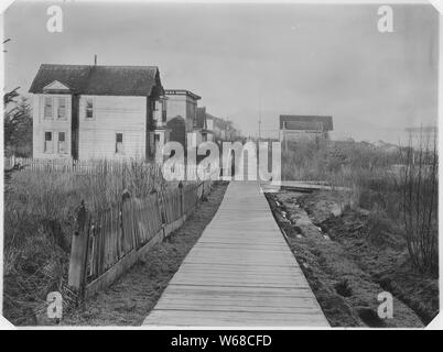 A street in Metlakahtla, Alaska, showing signs of neglect with poorly ...