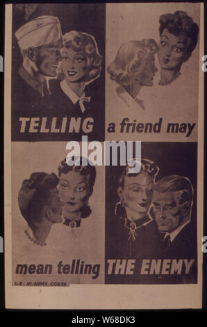 TELLING A FRIEND MAY MEAN TELLING AN ENEMY Stock Photo - Alamy