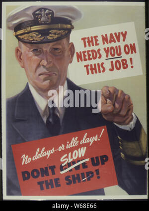 THE NAVY NEEDS YOU ON THIS JOB Stock Photo - Alamy