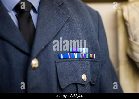 Medals on the RAF uniform of a Flight Lieutenant with the Coastal ...