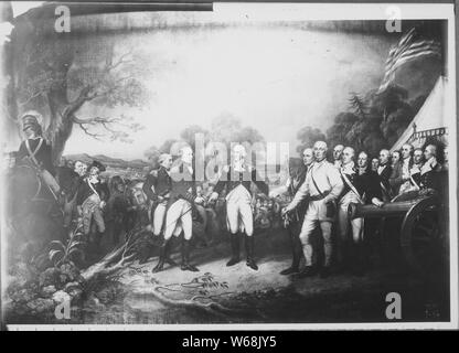 The Surrender of General Burgoyne at Saratoga October 16 1777 Stock ...