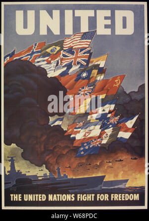 UNITED NATIONS - THE UNITED NATIONS FIGHTS FOR FREEDOM Stock Photo - Alamy